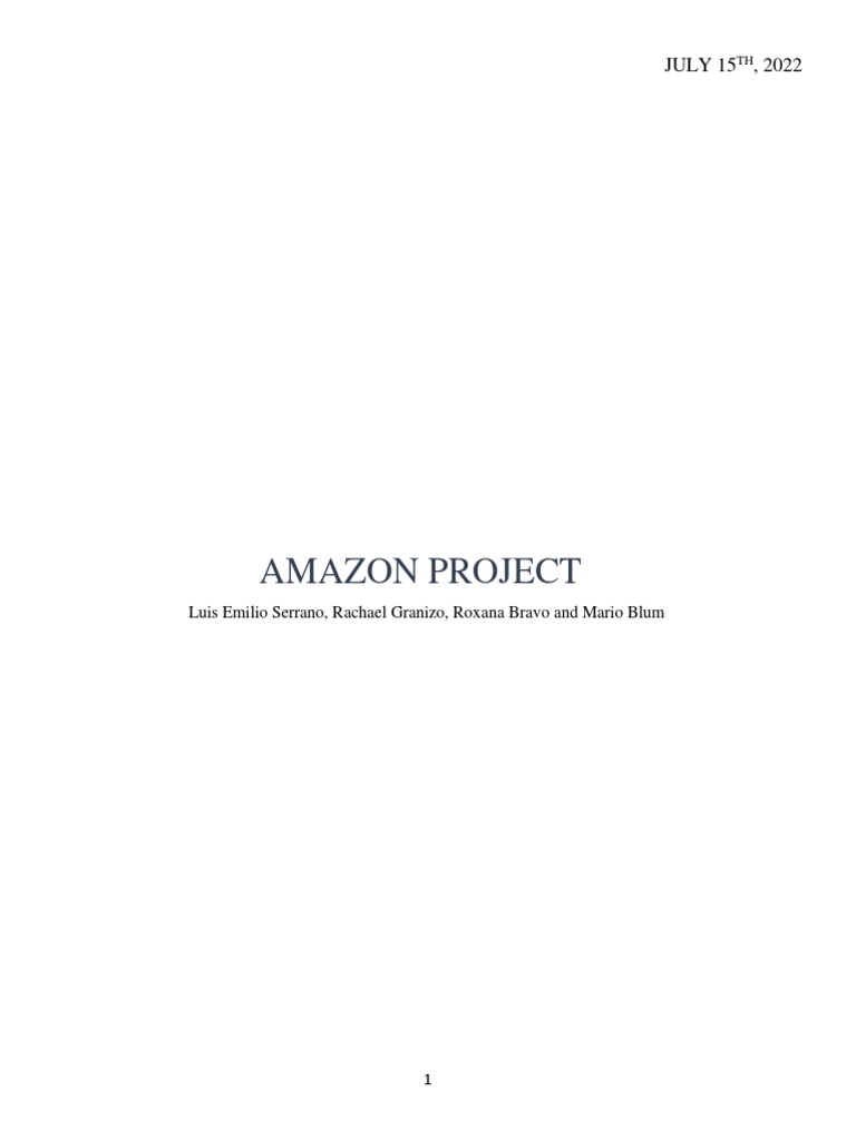 Amazon Project | PDF
