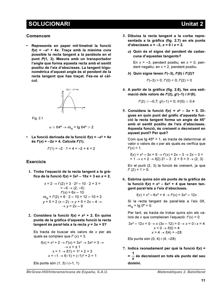 Solucionari Unitat 2: Comencem | PDF