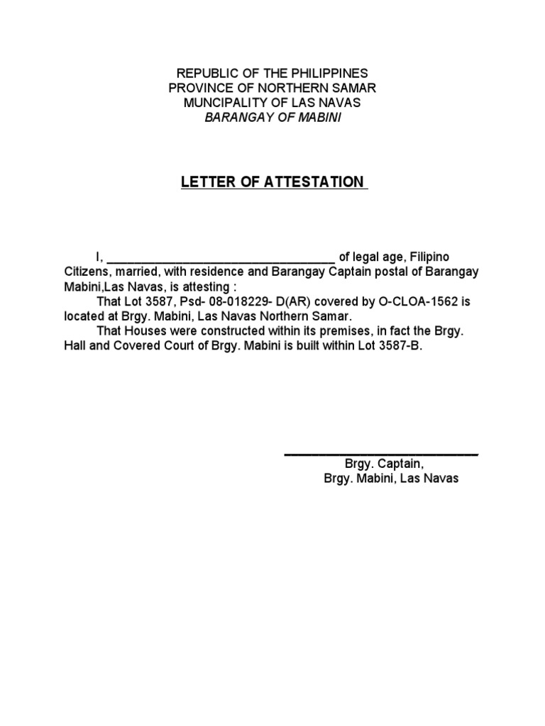 Letter of Attestation | PDF