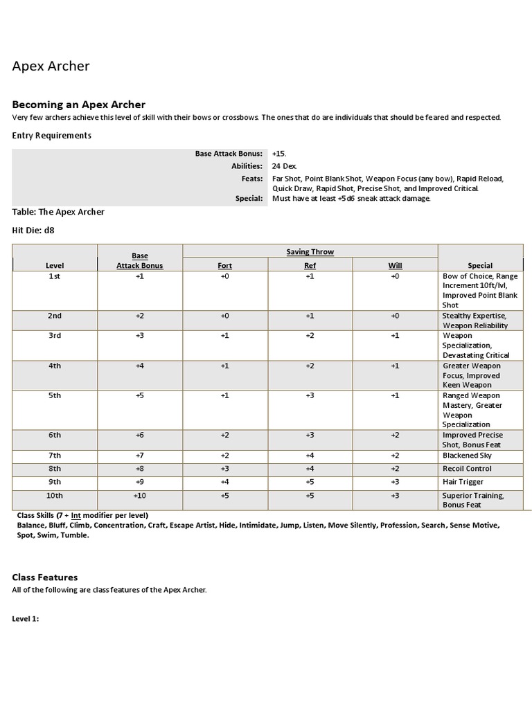 Apex Archer | PDF | Archery | Bow And Arrow