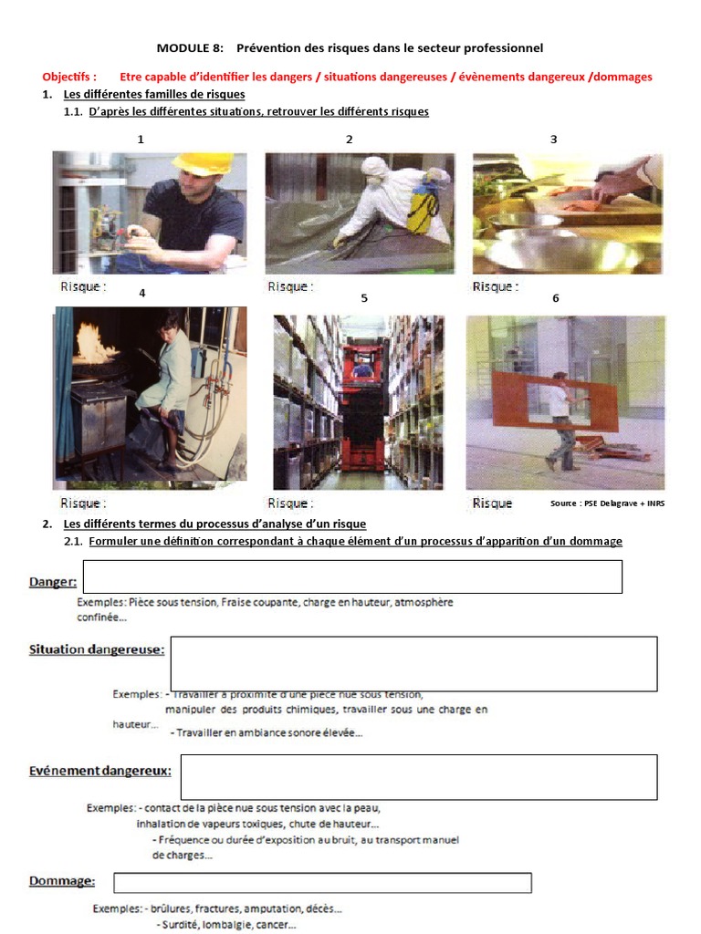 Analyse des risques professionnels | PDF | Prophylaxie | Risque