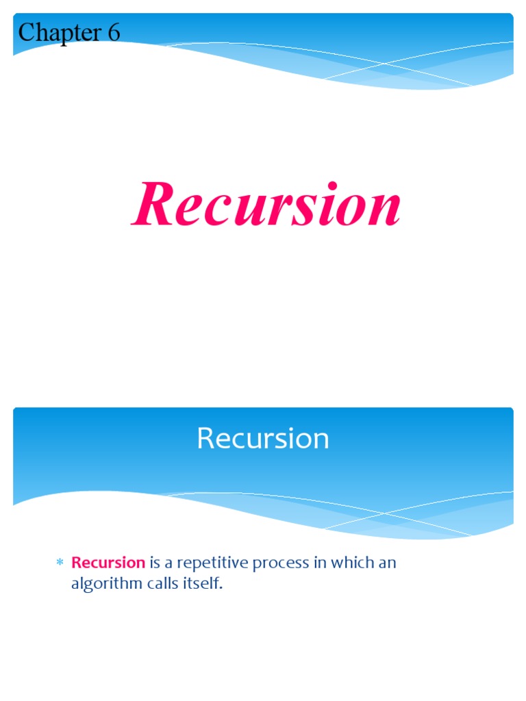 Recursion | PDF | Computer Science | Algorithms And Data Structures
