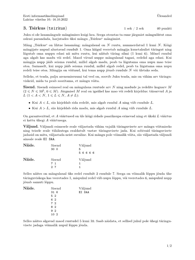 Tsirkus (Et) | PDF