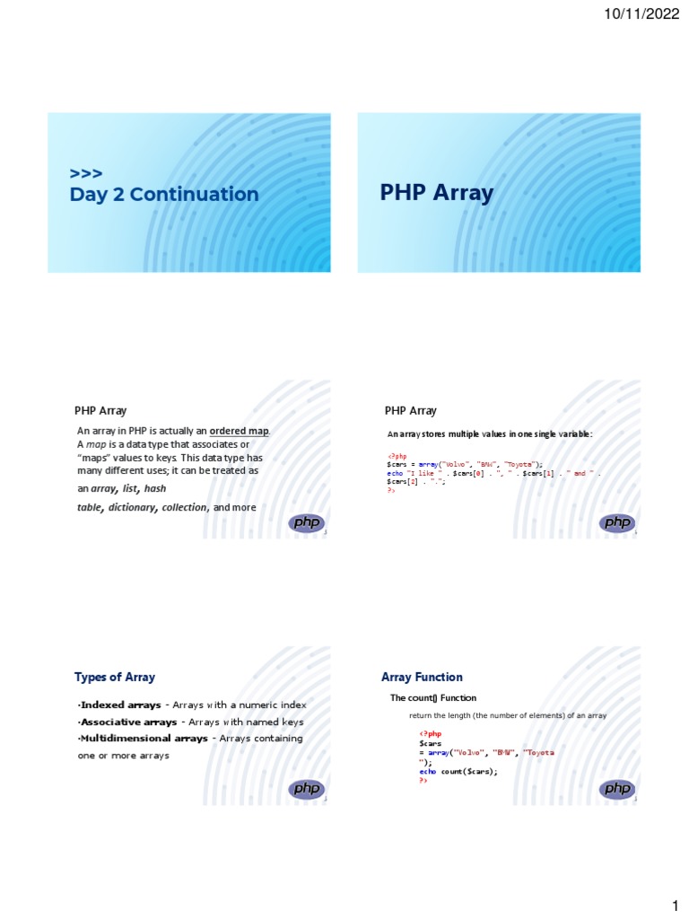 Day 3 Learn PHP | PDF | Php | Computing Day 3 Learn PHP | PDF | Php | Computing