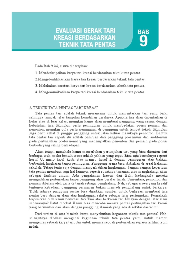 Teknik Tata Pentas Tari Kreasi | PDF
