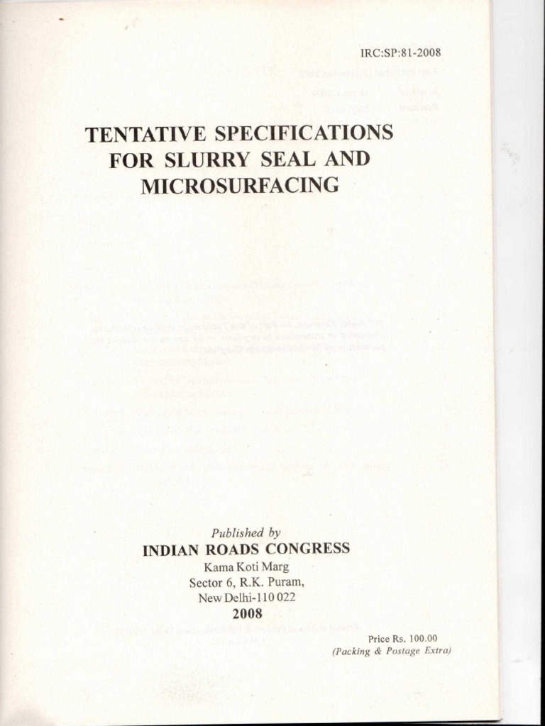 Irc Gov in SP 081 2008 | PDF