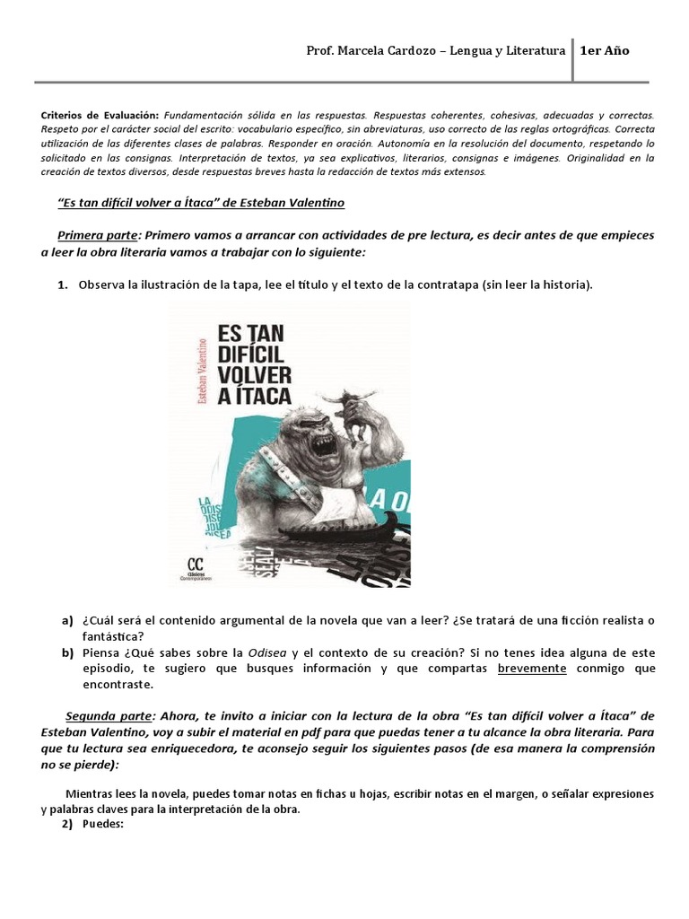 Act Es Tan Dificil Volver A Itaca | PDF