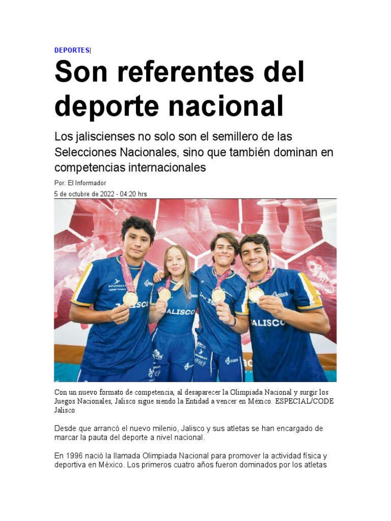 Noticia de Deportes 3 | PDF
