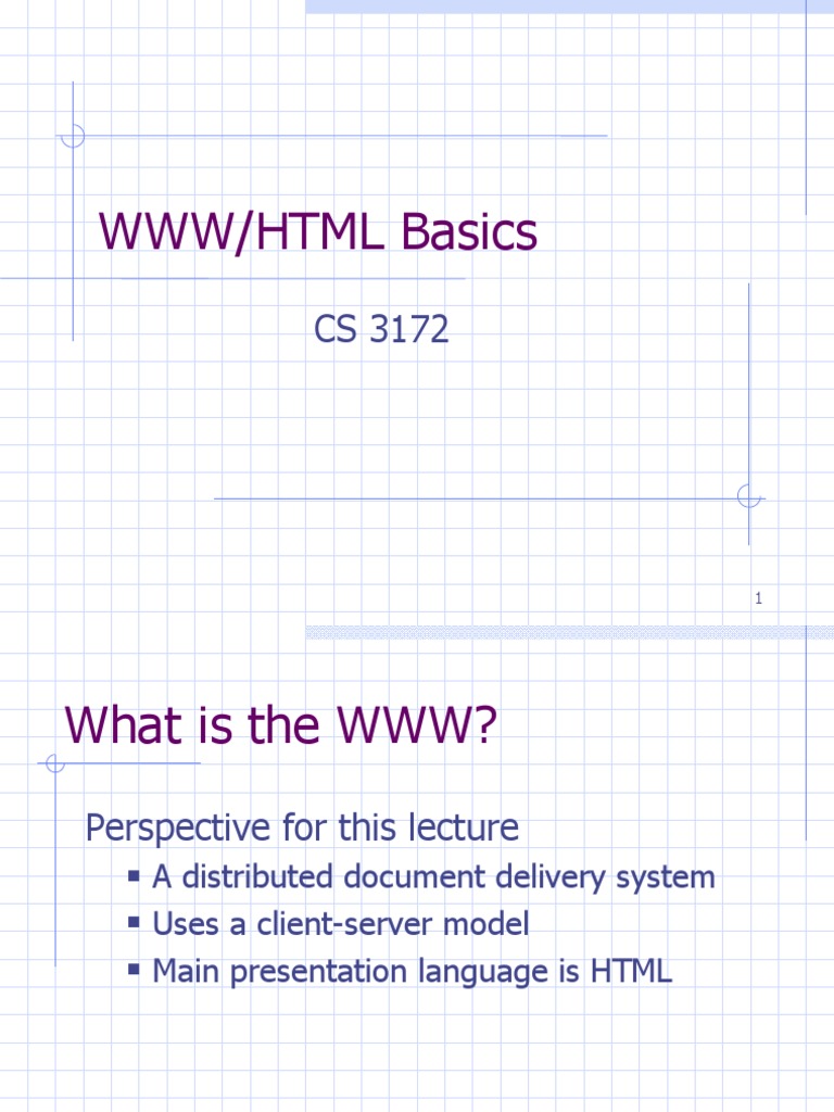1 Basic Html Pdf Markup Language Html