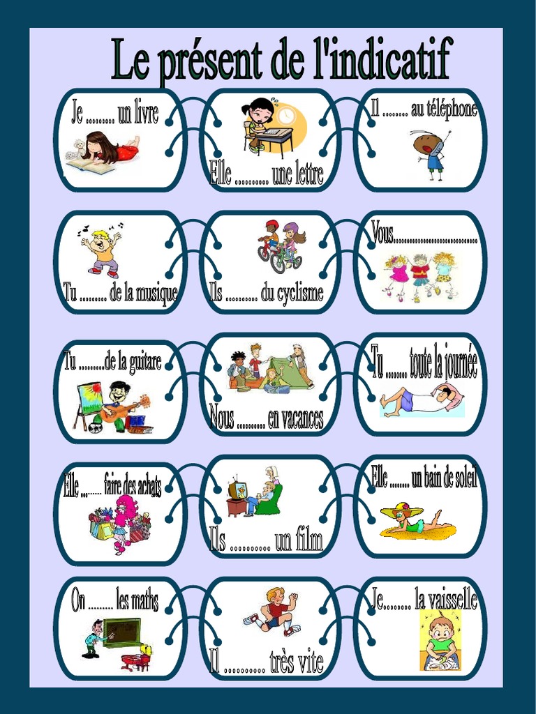 Le-Présent-De-L'indicatif-Feuille-D'exercices | PDF
