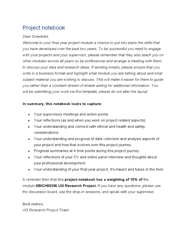 Project Note Book 2022-2023 | PDF