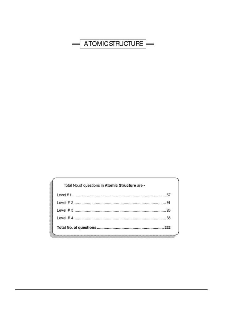 Atomic Structure (Ex.1 - 4) Module-1 | PDF | Atomic Orbital | Electron