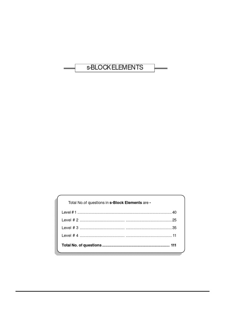 S-Block (Exercise) Module-2-1 | PDF | Hydroxide | Sodium Carbonate