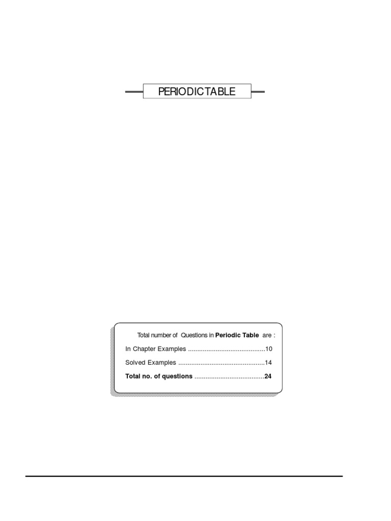 Key Facts of the Periodic Table | PDF | Science & Mathematics