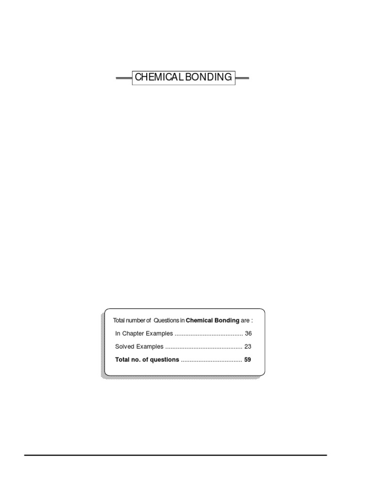 Chemical Bonding (Theory) Module-2-1 | PDF | Ionic Bonding | Ion