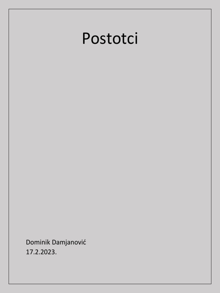Postotci Projekt | PDF