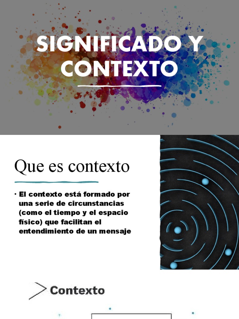 SIGNIFICADO Y CONTEXTO | PDF