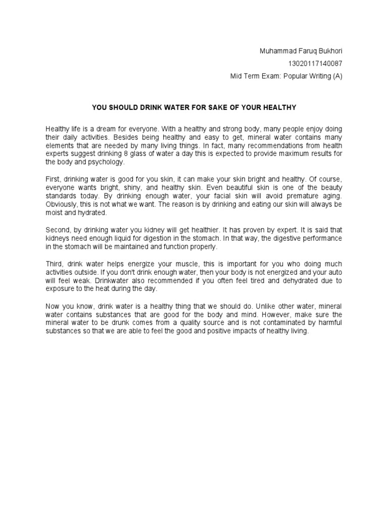 Muhammad Faruq Bukhori - 13020117140087 - UTS POP WRITING | PDF