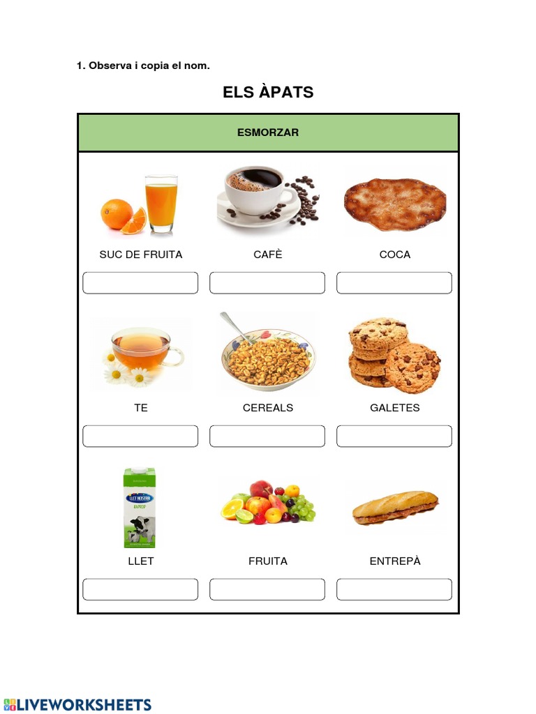 vocabulari menjar | PDF