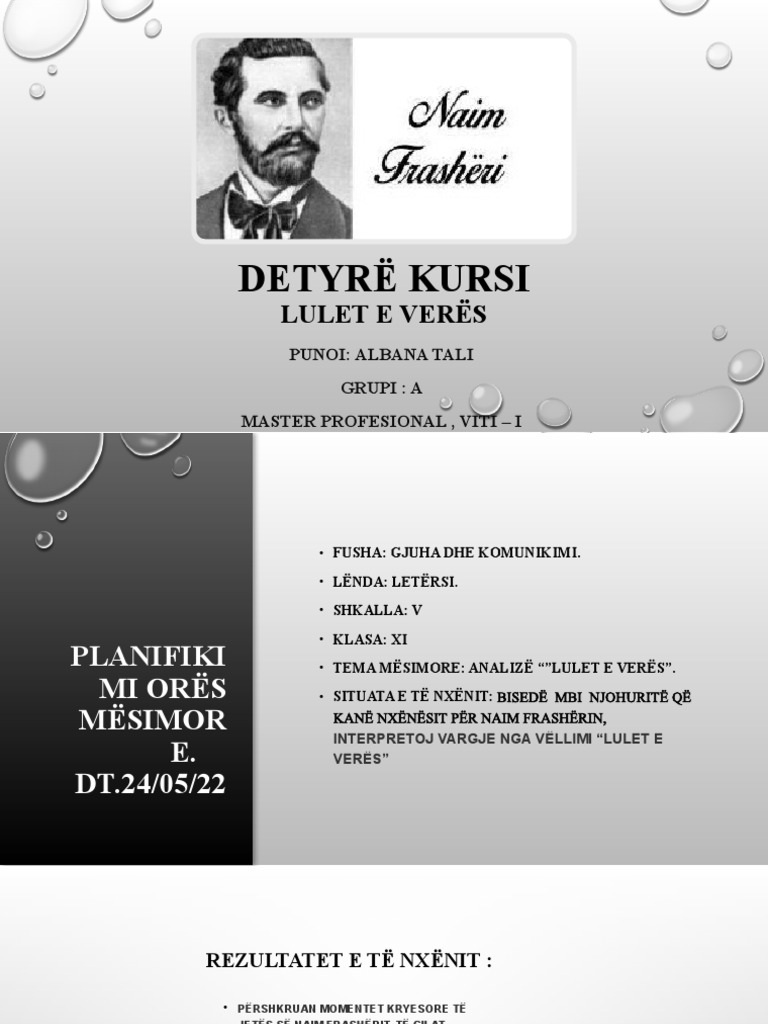 Detyrë Kursi: Lulet E Verës | PDF