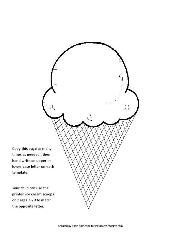 Ice Cream Scoop Template2 | PDF