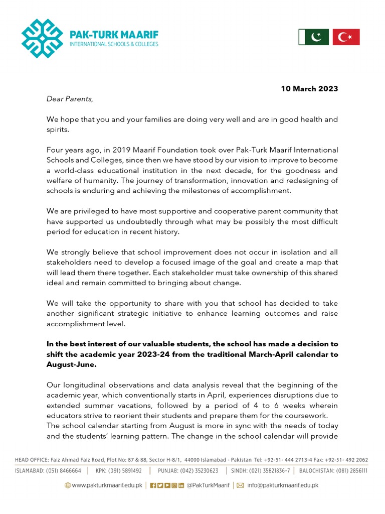 PTM Letterhead-Academic Session | PDF | Preschool | Schools