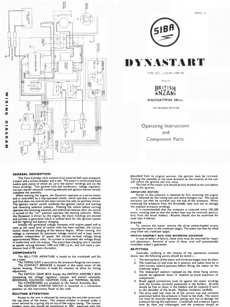 DynaStart For MagnaTwin Outboard | PDF