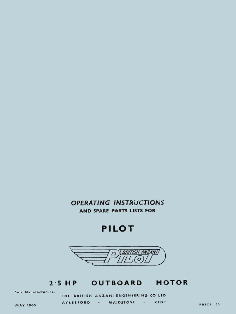 Pilot 2.5HP Outboard | PDF