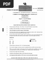 CSEC Math Paper 1 2020 | PDF