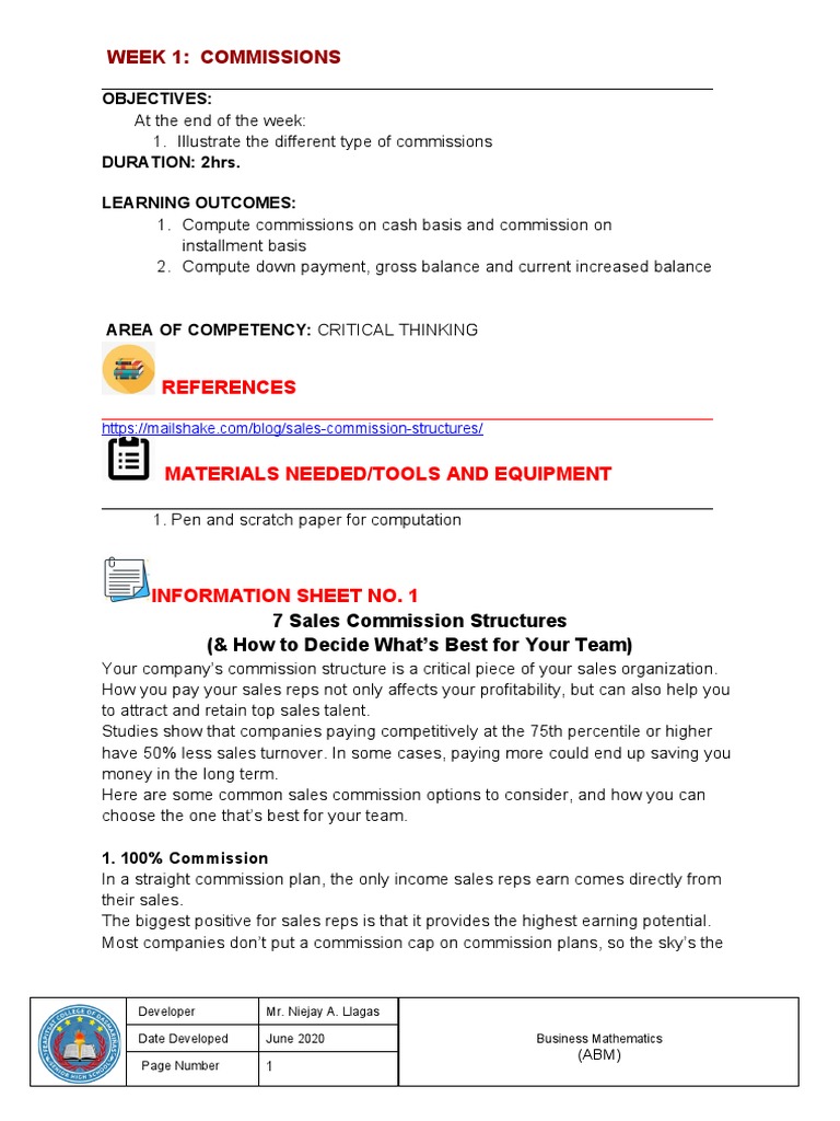 2nd Quarter Module Business Mathematics | PDF