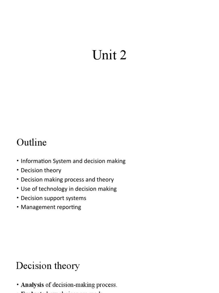 Decision-Making Processes and Technology | PDF | Decision Support ...