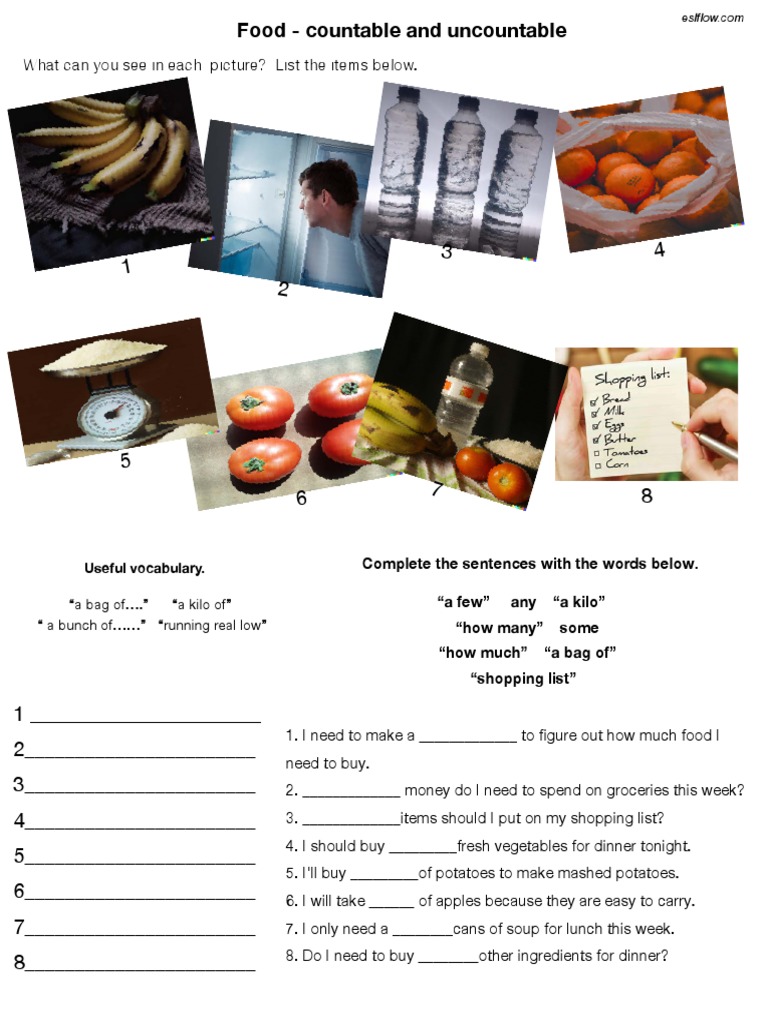 Countables and Uncountables Conversation For Food | PDF | Soup | Cooking