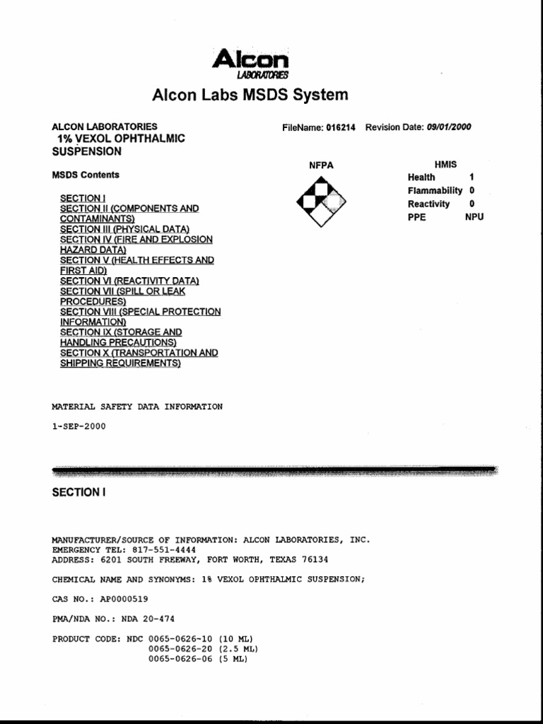 BSS MSDS | PDF