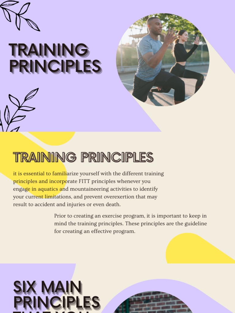 Training Principles | PDF | Physical Fitness | Determinants Of Health