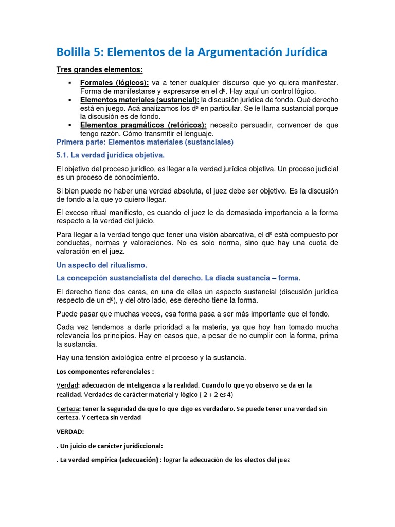 Bolilla 5.docx ARGUMENTACION | PDF | Verdad | Certeza