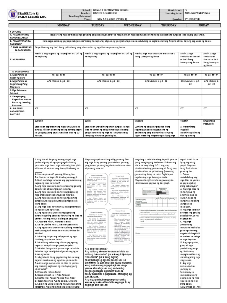 DLL_AP 4_Q2_W1 | PDF