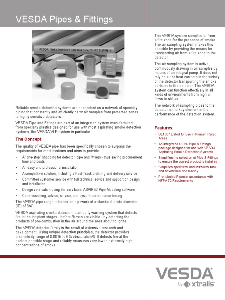 FT Tuberias y Accesorios Vesda 1 | PDF | Pipe (Fluid Conveyance ...