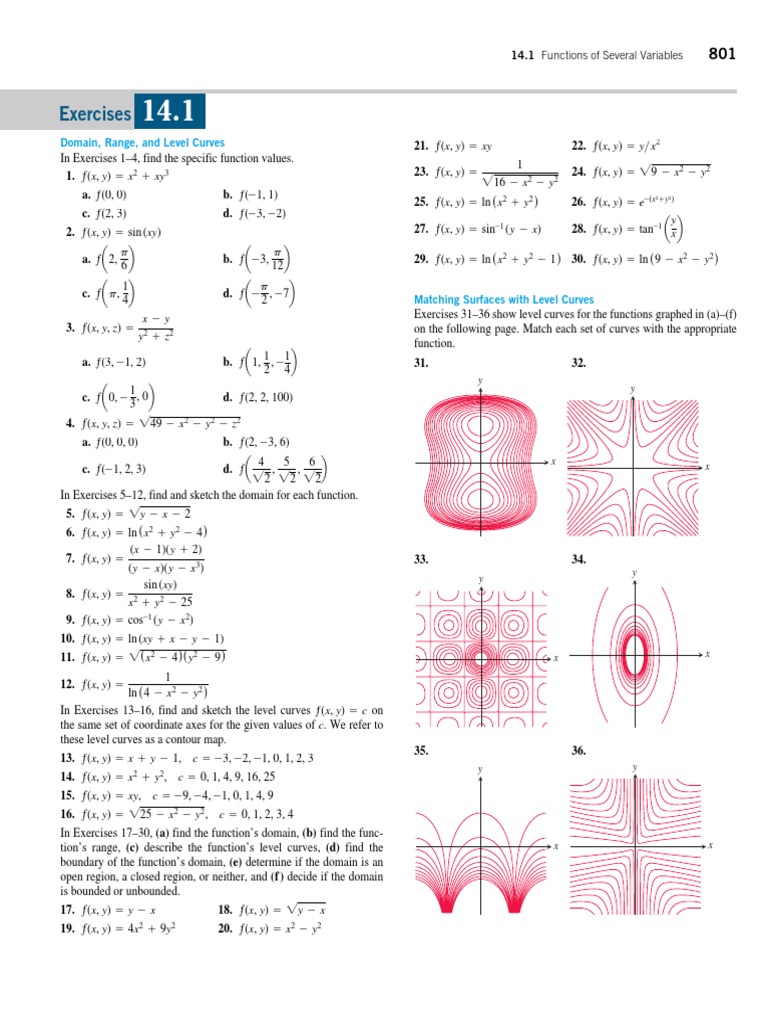 Multivariable Calculus Exercises | PDF | Function (Mathematics) | Continuous Function