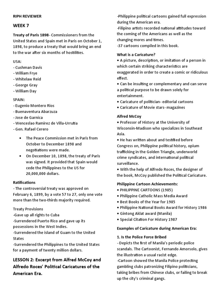 Riph Reviewer1 1 | PDF | Philippines