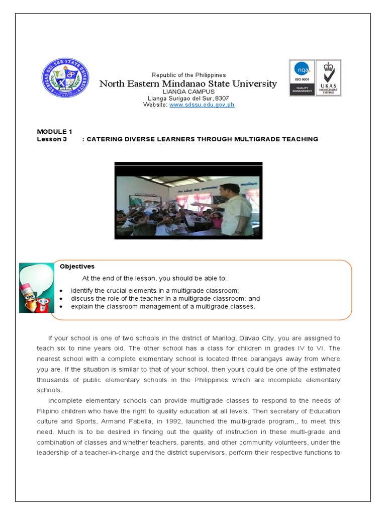 Multigrade Teaching: Strategies and Roles | PDF | Teachers | Classroom