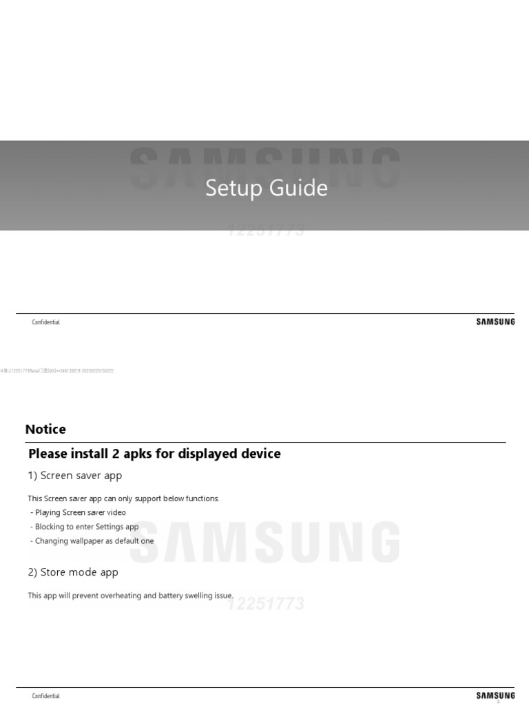 Setup Guide For Screensaver v6 | PDF