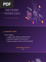 Metode Simplek (Kasus Maksimasi Minimasi) | PDF | Metode & Bahan Ajar