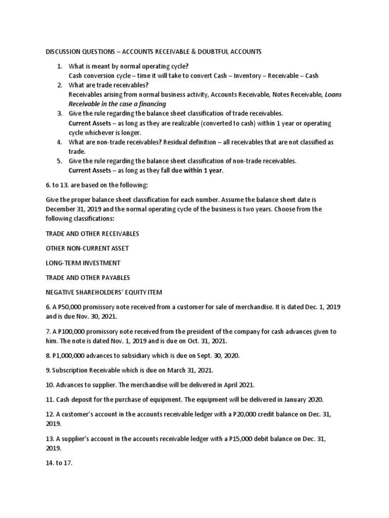 Accounts Receivable | PDF | Debits And Credits | Balance Sheet