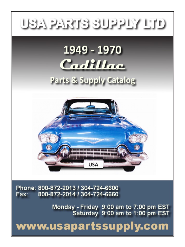 Usa Parts Supply LTD: Cadillac | PDF | Distributor | Brake