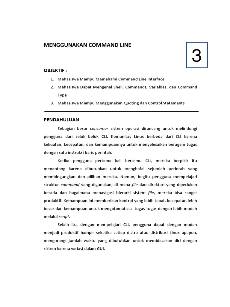 Menggunakan Command Line (Revisi 2022) | PDF