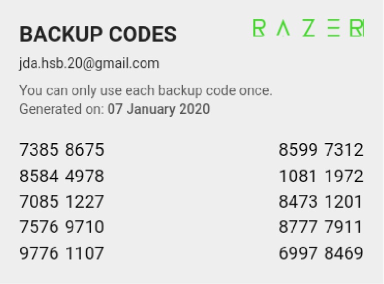 Razer Id Codes 1578346756783 | PDF