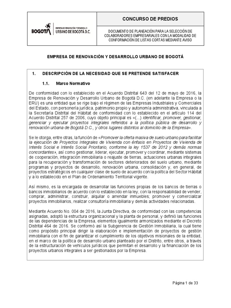 Documento de Planeación Definitivo | PDF | Ley de fideicomiso | Planificación