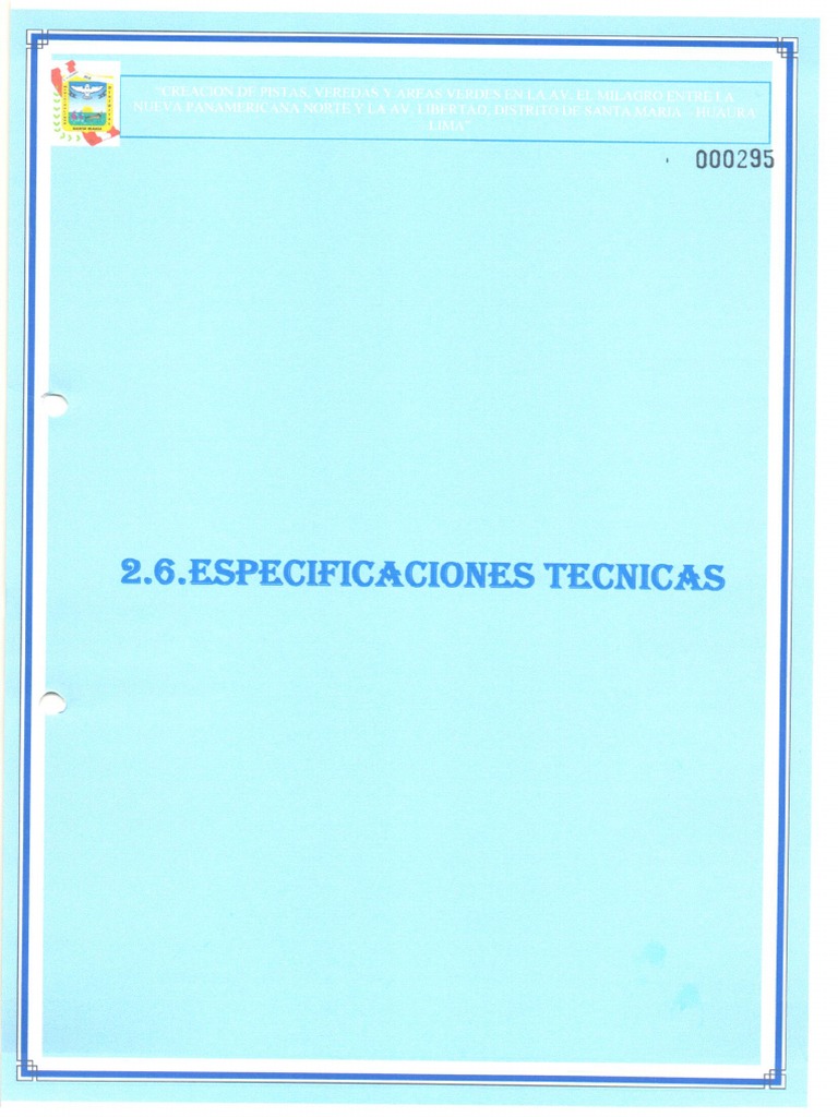 Especificaciones - Tecnicas | PDF