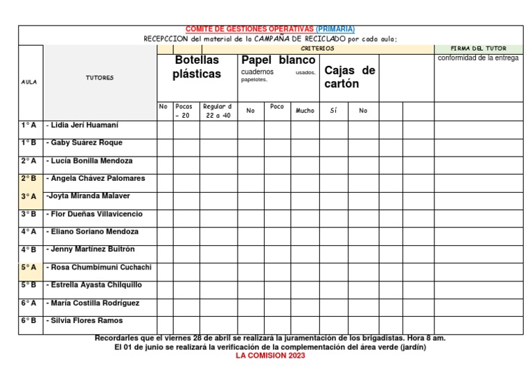 Ficha .Recoleccion Reciclado | PDF