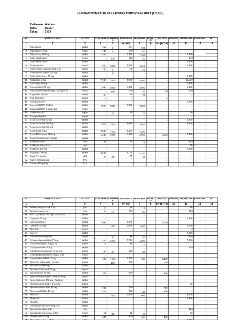 Lplpo 2023 PKM Wairasa | PDF